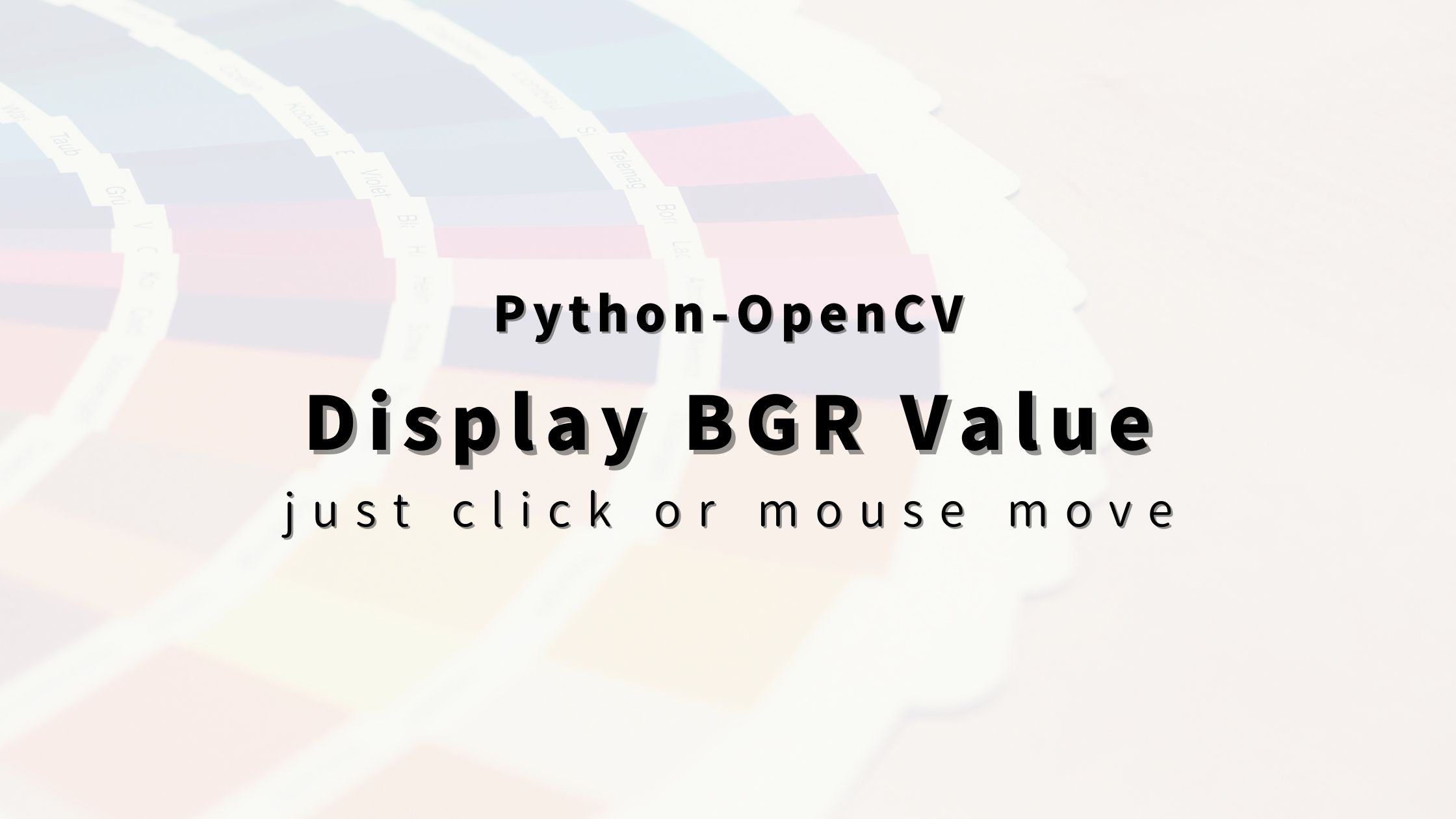 “Python-OpenCV” Display BGR Value of Clicked Position on Image ...